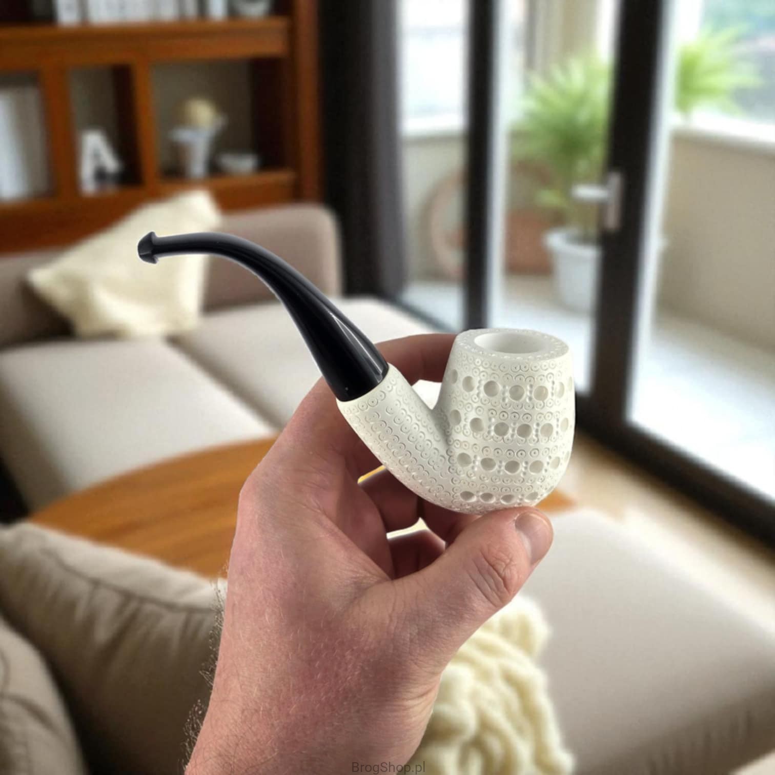 Dulger Meerschaum Large Block Classic Pipe DM101 Turkey BrogShop