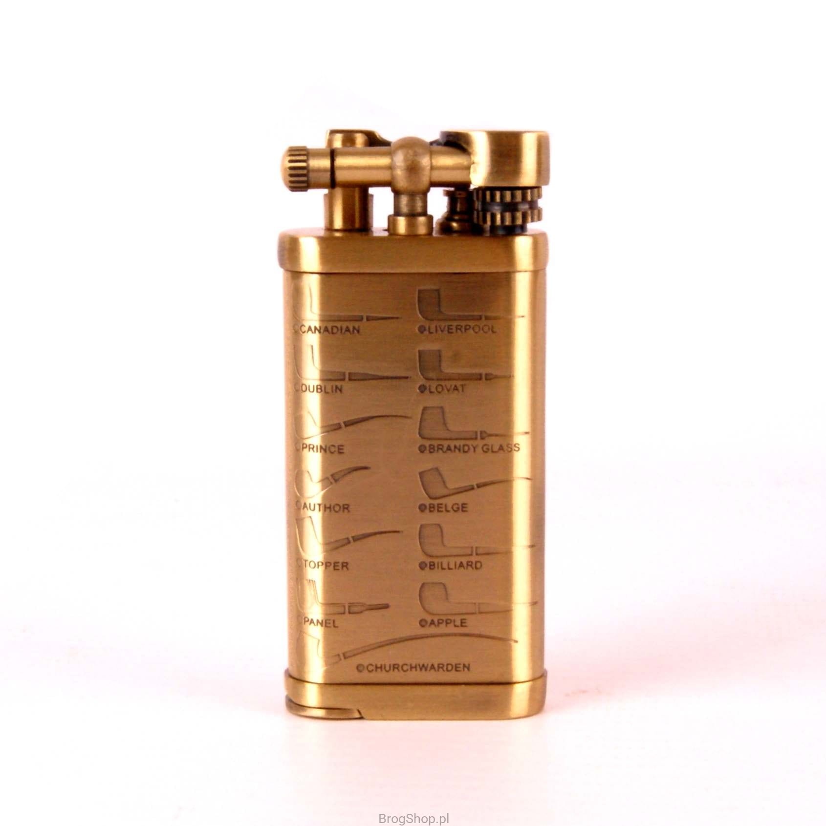 Flint pipe lighter Passatore Leonard nickel satin antique 2.062 BrogShop