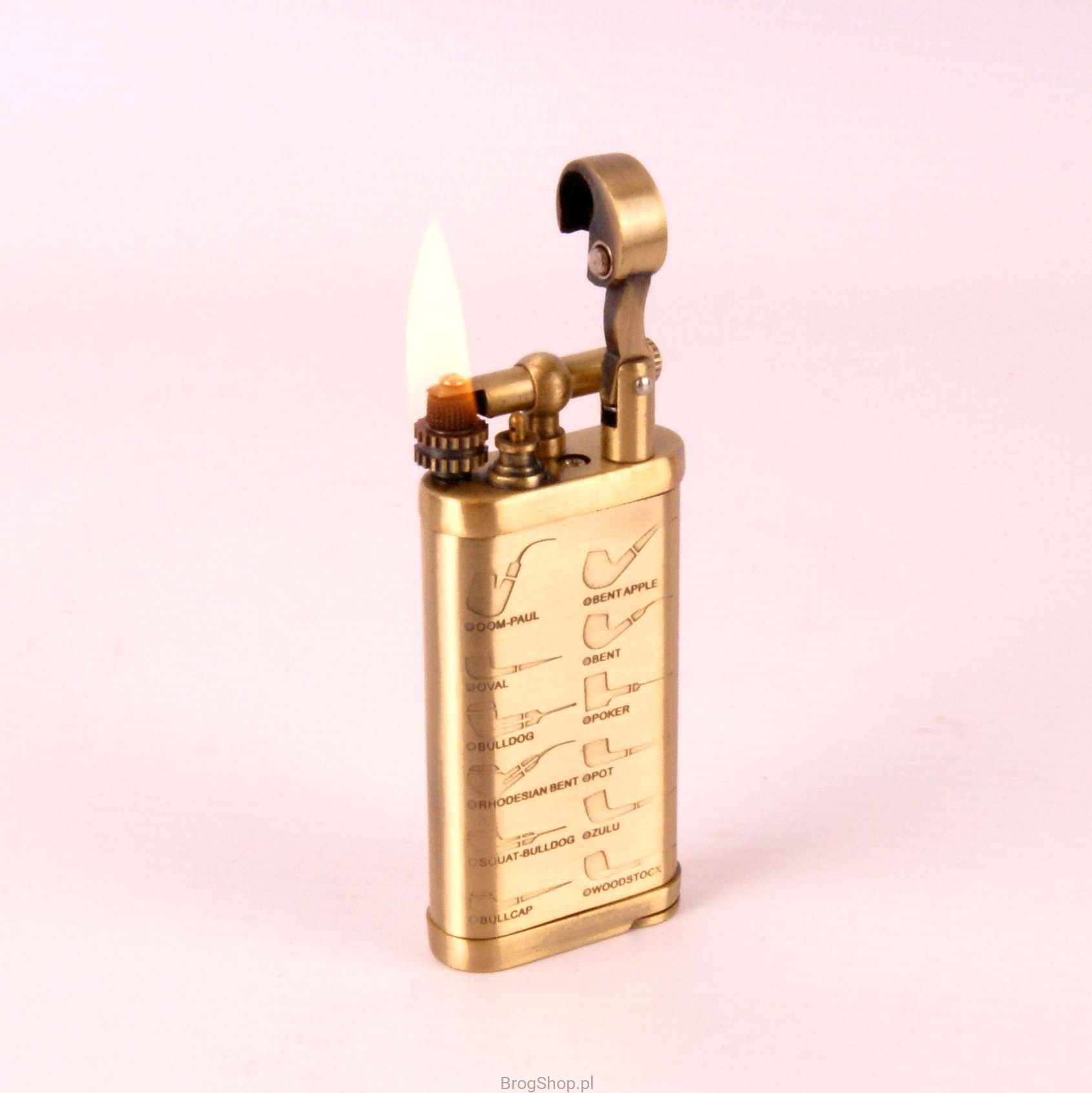Flint pipe lighter Passatore Leonard nickel satin antique 2.062 BrogShop
